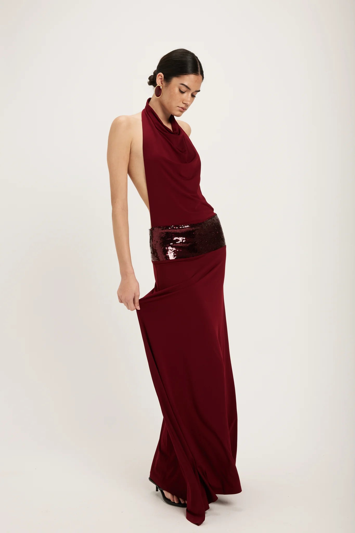 Ance Gria Dress Hire - Adele Gown (Wine) | Australia-wide Rentals
